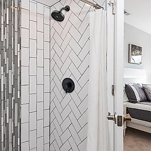 Shower and Tub Trim Kit, Compatible with Moen Posi-Temp Valve, Matte Black