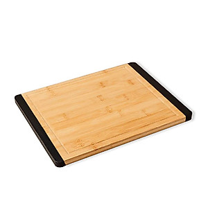 Realm 11" x 15" Bamboo Stronghold Cutting Board | Non-Slip with Juice Groove | Organic Sustainable Premium Bamboo Wood