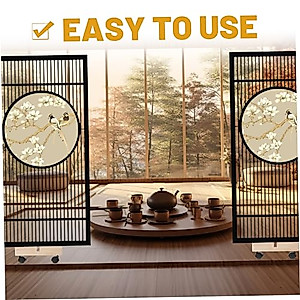 GAROZATION 2pcs Screen Base Thickened Divider Bracket Wear-Resistant Screen Feet Divider Base Divider Stand Room Divider Clamps Divider Accessory Partition Support Brackets Wooden