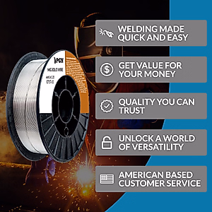 PGN Flux Core Welding Wire - E71T-11 .035 Inch, 10 Pound Spool - Gasless Mild Steel MIG Welding Wire with Low Splatter - For All Position Arc Welding