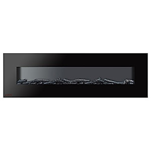 IGNIS Royal 72 inch Wall Mount Electric Fireplace with Logs c SA us Certified (Could be recessed with no Heat)