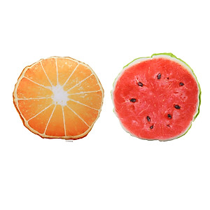 BEIJIALY Fruit Plush Dog Toy, Small Breed Puppy Chew Toys, Cartoon Cute Interactive Soft Squeaky Plush Dog Toys Puppy Chew Food Shaped Toy for Small Medium Large Dogs(Watermelon)