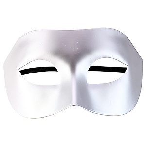 Trendy Apparel Shop Half Mask Venetian Masquerade Ball Costume - Silver