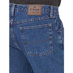 Wrangler Authentics Men's Fleece Lined Five Pocket Jean, Stonewash, 34W X 32L