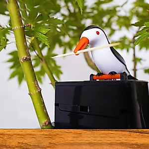 Wusteg 2 Pcs Bird Toothpick Box Creative Push-Type Bird Toothpick Dispenser Woodpecker Toothpick Automatic Telescopic