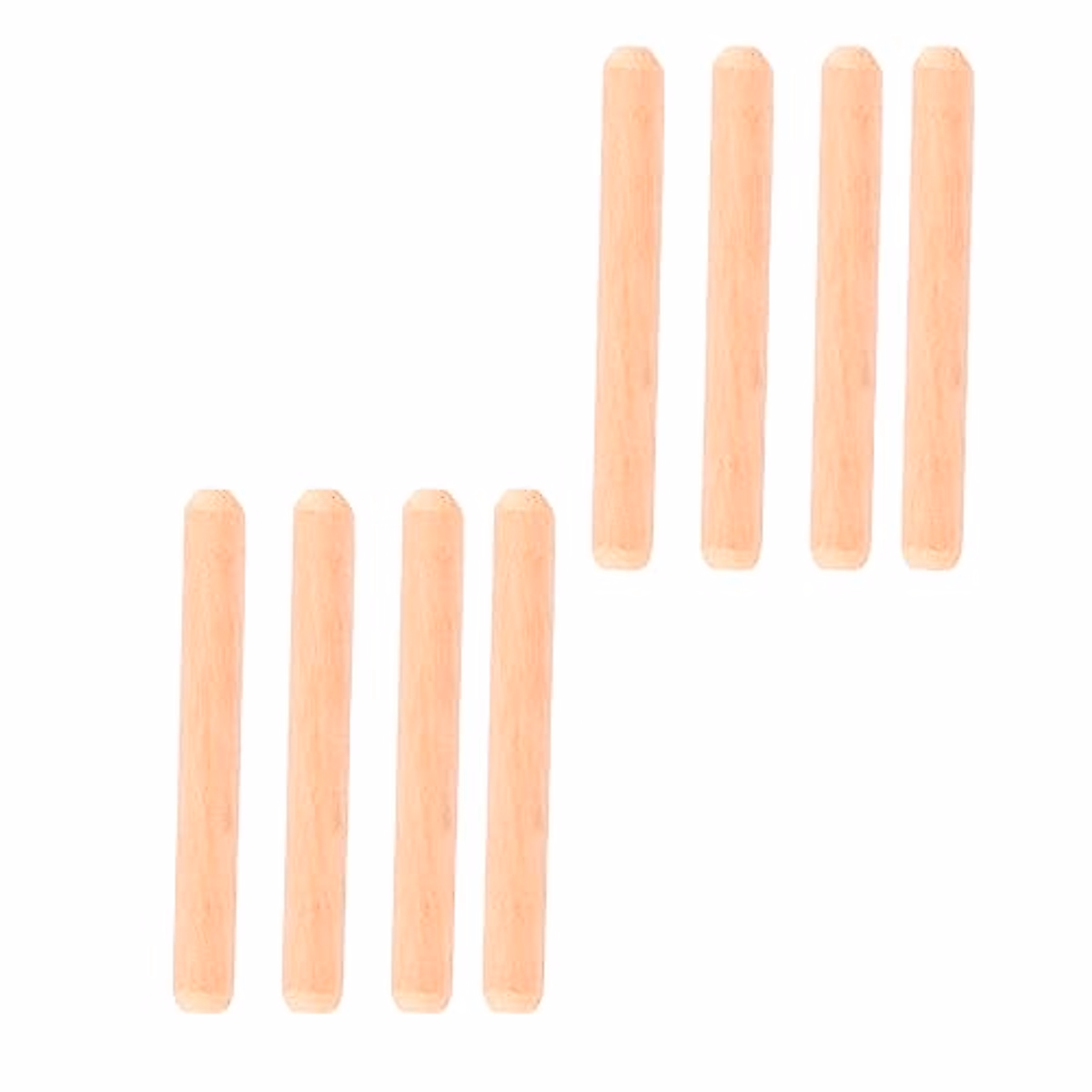 50Pcs Cabinet Drawer Round, M8 by 60Mm Dowels Kallax Dowels 101339 Fluted Wooden Craft Dowel Pins Rods (M6*50(50PCS))