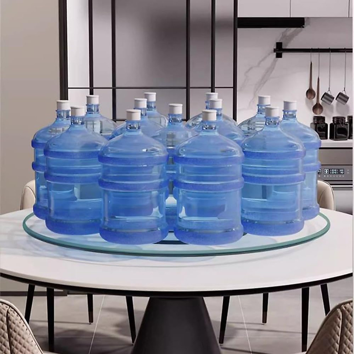 EMENAR Home Rotating Serving Tray For Kitchen Dining Table, 40in Lazy Susan Turntable Tabletop Organizer, Heavy Duty Thick Rotating Serving Plate (Size : 100cm/40in)