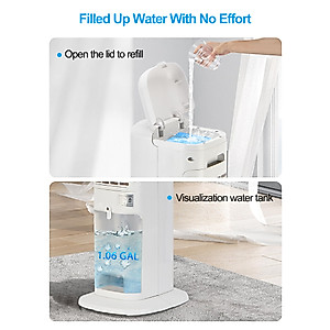 KEGIAN Cooling Fan That Blow Cold Air, Portable Evaporative Air Cooler, Swamp Cooler with 80°Oscillation, 3 Modes, 12H Timer, Remote, Bladeless Tower Fan for Home, Office, and Bedroom (41'')