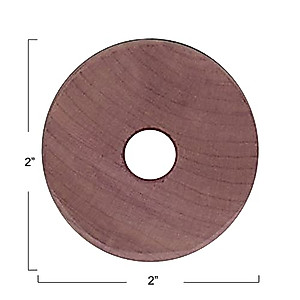 Household Essentials 14316-1 Cedar Fresh Red Cedar Wood Rings for Hangers | Set of 20