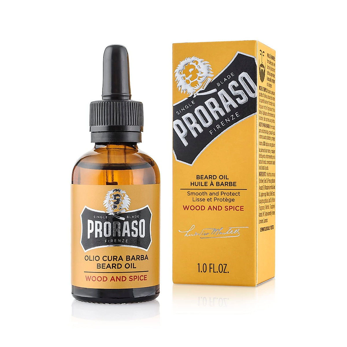 Proraso Beard Oil for Men to Tame, Smooth and Condition Beard Hair - Wood & Spice, 1 Fl Oz (Pack of 1)