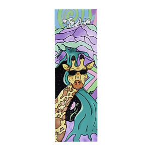 Teak Tuning Fingerboard Deck Graphic, Graffiti Giraffe - Adhesive Graphics to Customize Your 35mm Fingerboard Deck - 110mm Long, 35mm Wide, 0.2mm Thick - Waterproof Vinyl - Includes Mini File