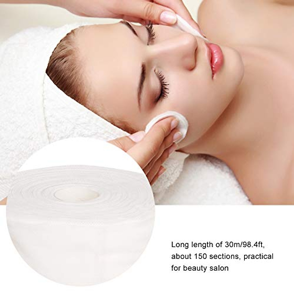 Disposable Soft Face Towel, 30M Cotton Roll Cleansing Cotton Towel Makeup Remover Washcloth Cotton Wipes for Beauty Salon and Home Skin Care