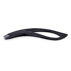 Gaweb Tweezers, Curve Stainless Steel Hollowed Leaf Eyebrow Tweezer Women Hair Remove Clip Tool - Black, A, (1220459-Gaweb1)