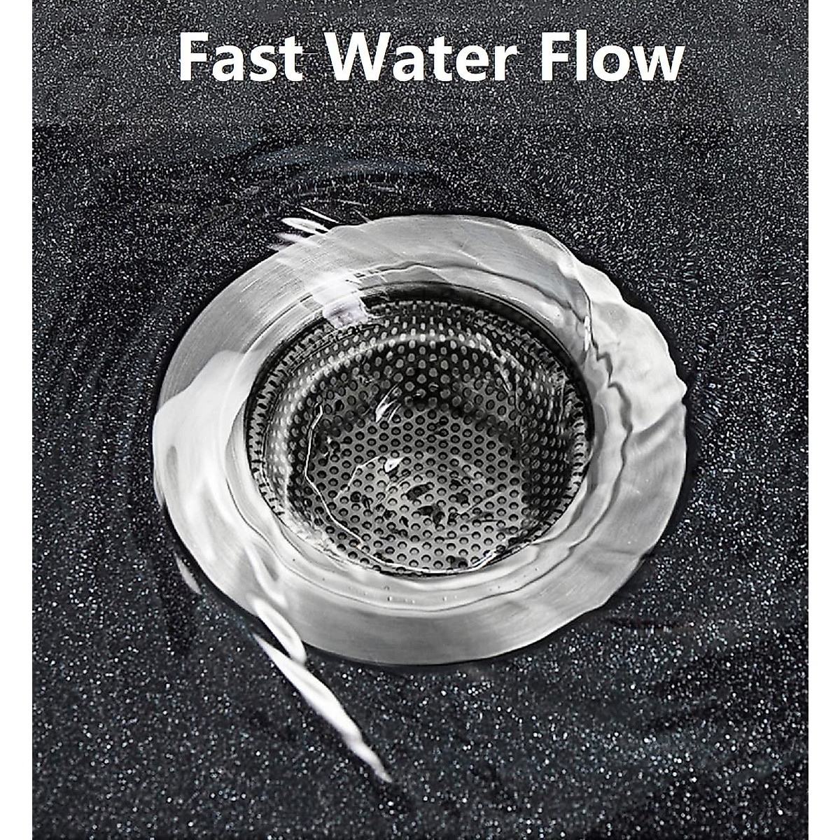 Bathtub Drain Strainer 3-Pack, Shower Drain Hair Catcher, Sink Strainer for Kitchen and Bathroom, Hair Strainer/Trap for Bathtub Drain Cover Size from 2.16'' to 4.5''