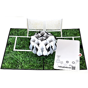 Soccer Pop Up Birthday Card, 3D Greeting Card, Congratulations Card for Sports Fan, Soccer Team