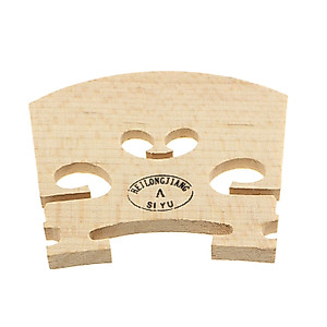 E-outstanding 4PCS 4/4 Violin Bridge Full Size Maple wood Violin Parts, Yellow