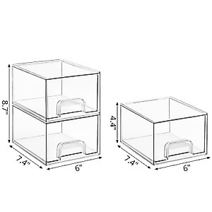 Stackable Dryer Sheet Holder and Laundry Pods Container Set by VOTLEVT, Clear Dryer Sheet Dispenser and Laundry Pods Box Set, Dishwasher Pods Holder, Laundry Room Organization and Storage