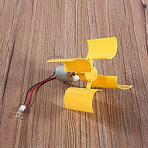 Sparik Enjoy 2 Pcs DC 0.1V-5.5V 100-6000RPM Micro Vertical Wind Turbines, Small Motor Wind Blades Generator for DIY (2pcs)