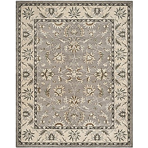 SAFAVIEH Heritage Collection Area Rug - 9'6" x 13'6", Grey & Beige, Handmade Traditional Oriental Wool, Ideal for High Traffic Areas in Living Room, Bedroom (HG863A)