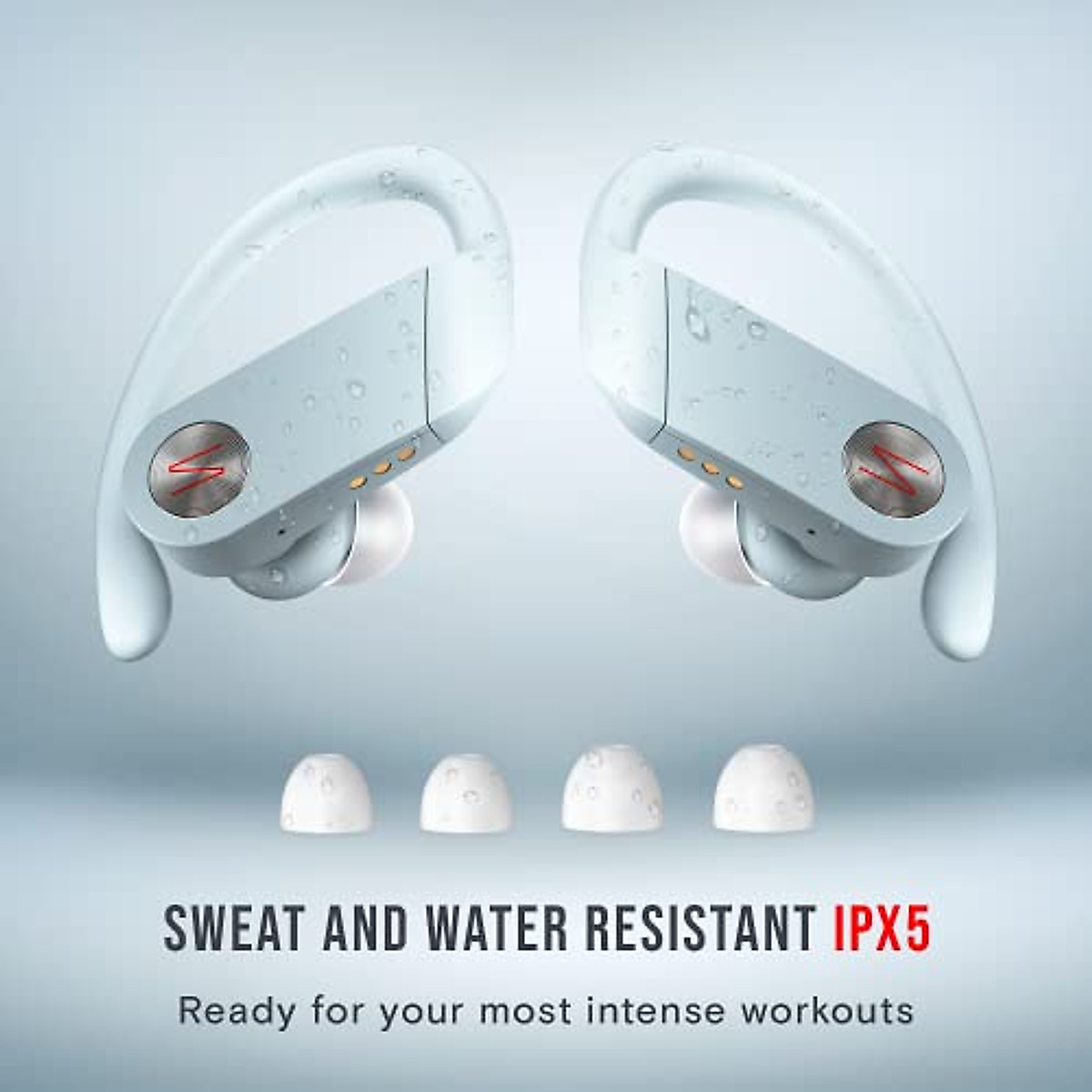 Symphonized Bluetooth Earbuds with Ear Hook — Bluetooth Earphones, Running Headphones for Gym, Headphones for Running, Travel Wireless Earbuds, Graduation Gift, Earbuds Earhooks for Android & iPhone