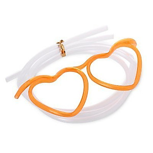 8 x Novelty Flexible Soft Glasses Silly Drinking Straw Sip 'N Swirl Eyeglasses Straw glasses (round)