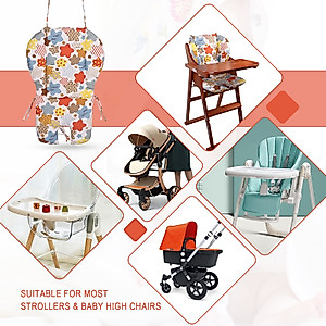 Lomgwumy High Chair Pad,high Chair Cover/seat Cushion, Light and Breathable, Soft and Comfortable, Cute Pattern, Suitable for Most High Chairs, Baby Dining Chairs (Color Stars Pattern)