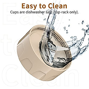 La Reveuse Personal Size Bullet Blender 300 Watts for Shakes Smoothies Seasonings Sauces with 17 oz Cup / 10 oz Mug,Retro Style