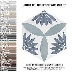 Merola Tile Coco Hex Camellia Blue 7" x 8" Porcelain Floor and Wall Tile