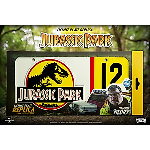 Doctor Collector Collectable Dennis Nedry Jurassic Park License Plate Replica, Multi