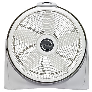 Lasko 3520 20 Inch 3-Speed Cyclone Air Circulator Home Fan, White