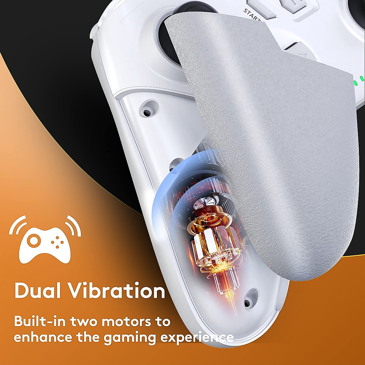 Uberwith Wireless Game Controller, Dual Vibration Joystick Gamepad Computer Game Controller for PC Windows 7/8/10, PS3/TV Box/Laptop/Android Mobile Phones