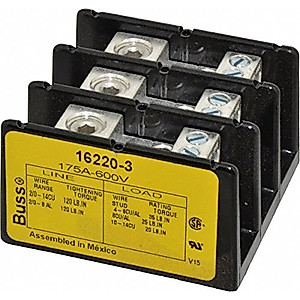 Min Pwr Dist Block, 175A, 3P, 4P Secondary