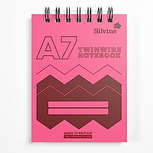Silvine 160 Page A7 Wirebound Notebooks with Durable Wipe Clean Covers [Assorted Pack of 20],POLYA7AC