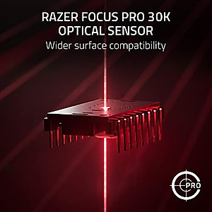 Razer DeathAdder V3 Pro Wireless Gaming Mouse: 63g Lightweight - Focus Pro 30K Optical Sensor - Optical Switches Gen-3 - HyperSpeed Wireless - 6 Programmable Buttons - 90 Hr Battery - Faker Edition