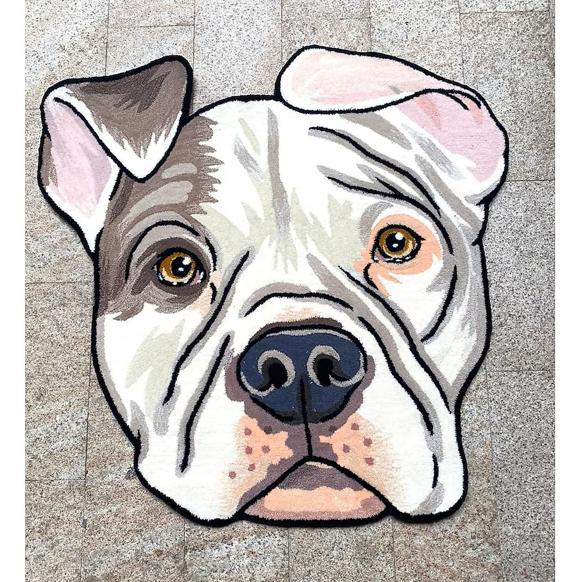 mxn Custom Pet Portrait Rug,Custom Rug Design Personalized Pet Shaped Rug Handmade Custom Blanket Rug Animals,Dog,Cat,with Picture,Personalized Pet Memorial Gifts (65 * 80cm)