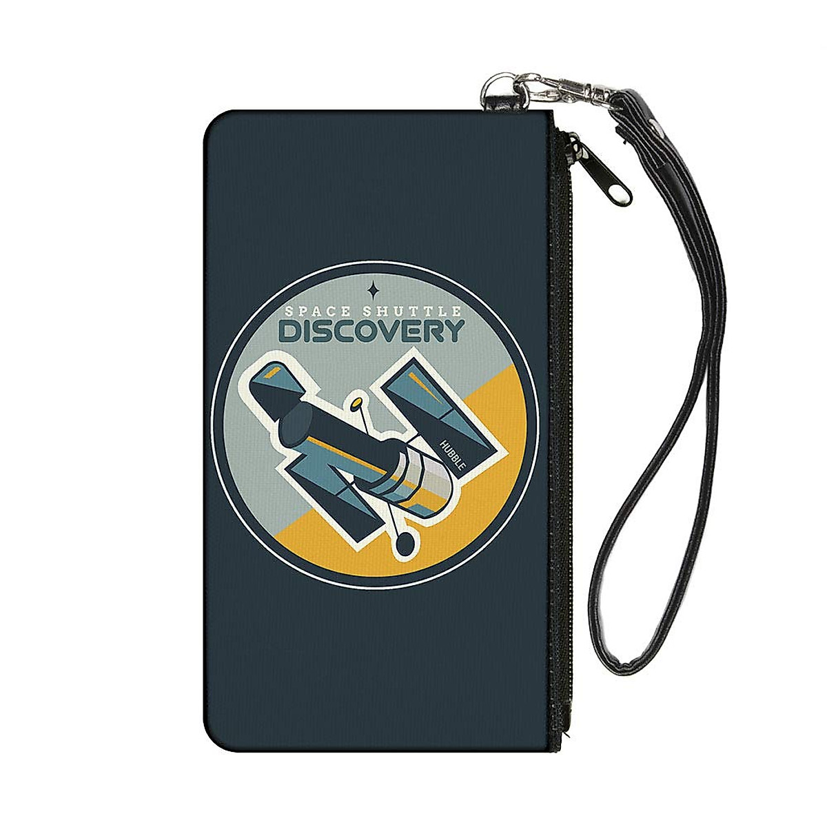 Buckle-Down Junior's Zip Wallet Shuttle Discovery Hubble Tele Small, Multicolor, 6.5" x 3.5"
