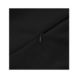 Black Vintage Cocktail Long Sleeve Prom Dress Midi Wedding Guest Formal Mother of Bride Dress Black XL