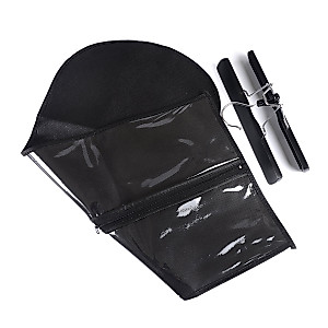 Modpion Hair Extension Hanger Double Side Anti-slip Hair Extension Holder with Portable Protection Suit Bag (Black)…