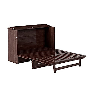 AFI Deerfield Murphy Bed Chest with Charging Station, Queen, Burnt Amber