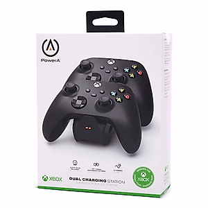 PowerA Duo Charging Station for Xbox Series X|S - Black, Wireless Controller Charging, Charge, Rechargeable Battery, Xbox Series X|S, Xbox One