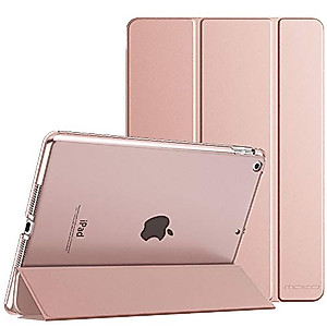 Moko Case for iPad 10.2 iPad 9th Generation 2021/ iPad 8th Generation 2020/ iPad 7th Generation 2019, Slim Stand Hard Back Shell Smart Cover Case for iPad 10.2 inch, Auto Wake/Sleep, Rose Gold