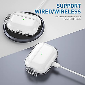 Valkit Compatible Airpods Pro 2 Case Clear with Lock, Shockproof AirPods Pro 2nd/1st Generation Case Soft Transparent Protective Cover with Lanyard iPods Pro 2 Skin for Airpods Pro 2nd/1st Gen