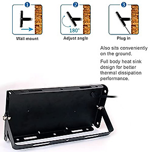 Indmird 2 Pack 50W Black Lights, Blacklight Flood Light with Plug and Switch,for Glow Party, Halloween, Fluorescent Poster, Body Paint