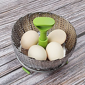 DEFUTAY Steamer Basket,Stainless Steel Vegetable Steamer Basket Folding,Folding Expandable Steamers(5.5" to 9")