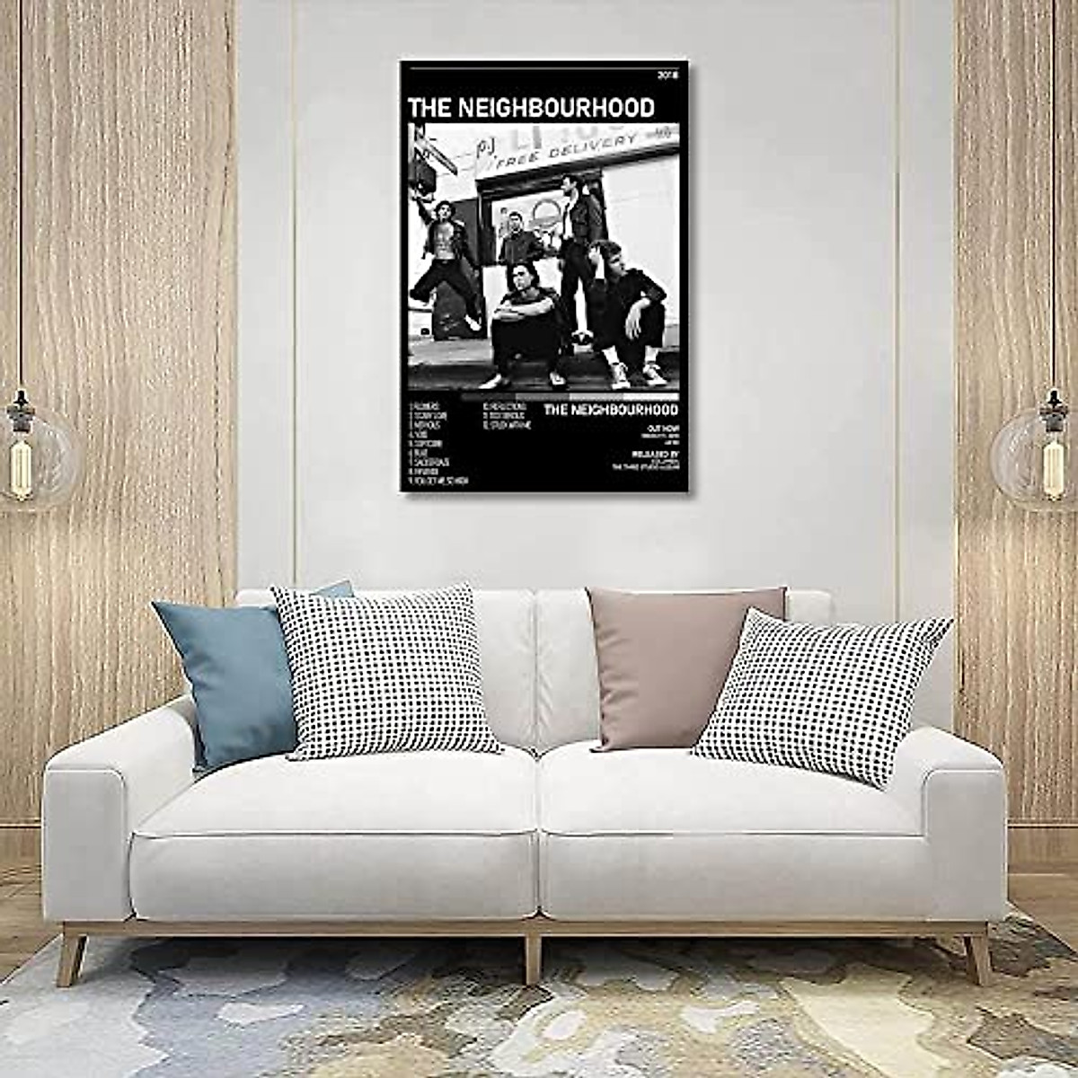 The Neighbourhood Poster Home Decoration Music Art Posters HD Canvas Print Bedroom Decorative Painting Fans Souvenir Collection Gift (Blue,12x18in Unframe)