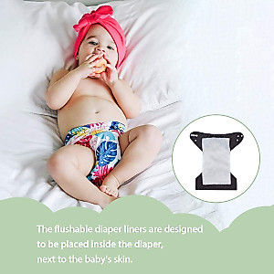 ALVABABY Diaper Liner for Baby Cloth Diaper Natural Soft Disposable Diaper Liners 11.8 x 7.1 Inch Fragrance Free Chlorine Free 400 Sheets