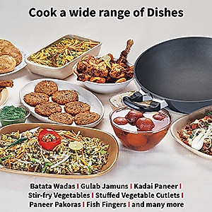 HAWKINS Futura Non-Stick Kadhai Deep-Fry Pan Black 2.5 L