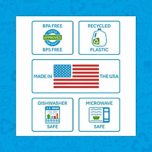 RE-PLAY Made in USA 8pk Toddler Feeding Spoon and Fork Set| Made from BPA Free Eco Friendly Recycled Milk Jugs - Virtually Indestructible | Aqua, Sunny Yellow, Lime & Teal | Dishwasher Safe |Aqua Asst