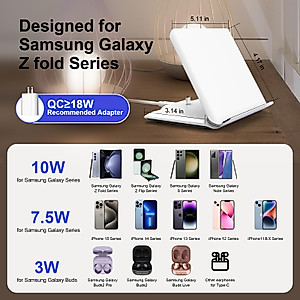 2 in 1 Wireless Charging Station, Charging for Samsung S23 Ultra/S22/Note20/Galaxy Buds2 Pro/2/Live