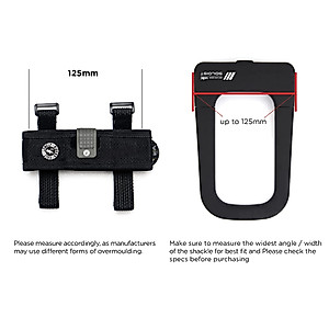 ULAC U Hold Universal Bike U Lock Holder, D Lock Holder, Lock Mount - S (125mm)